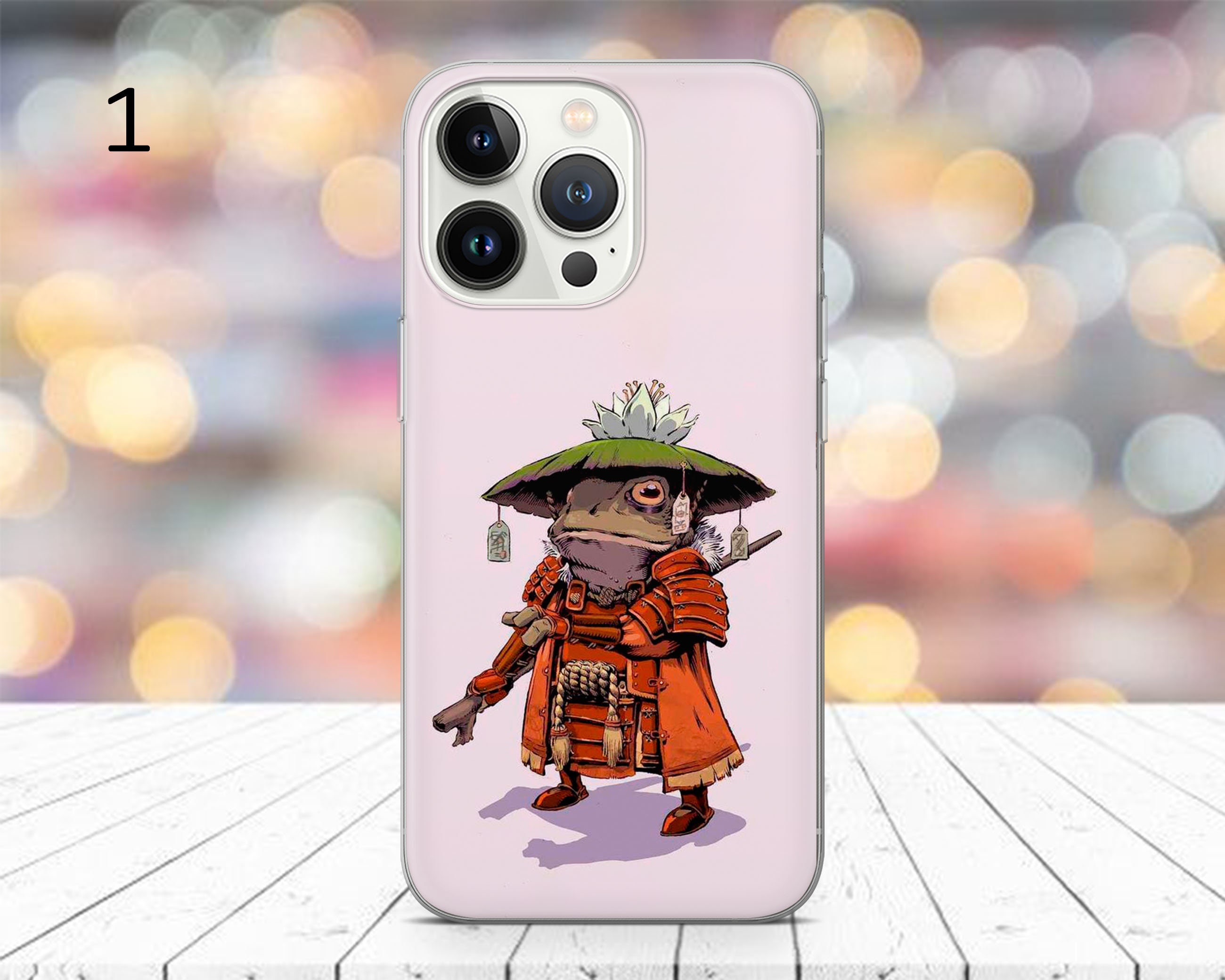 Samurai Frog Phone Case Anime Sensei Japan Lofi Manga for iPhone 14 13 ...
