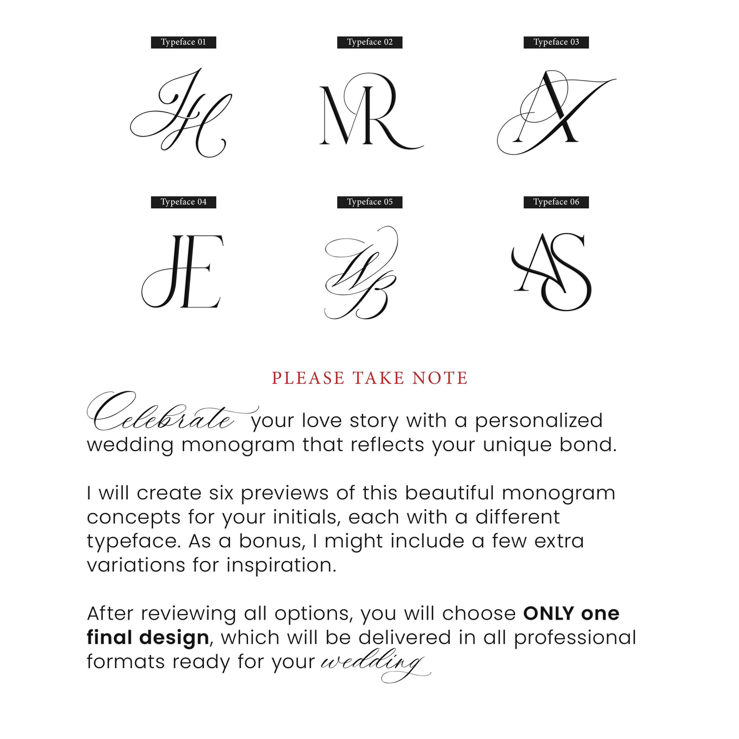 Wedding Monogram, Custom Wedding Monogram, Modern Wedding Monogram ...