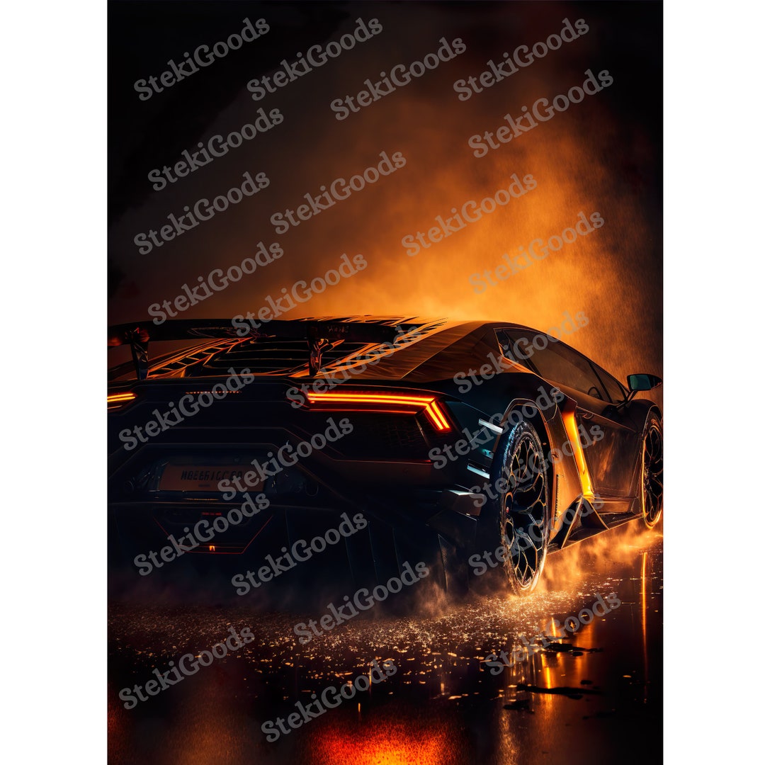 Lamborghini Printable Files, Car Art, Office Decor, Car Enthusiast Gift ...