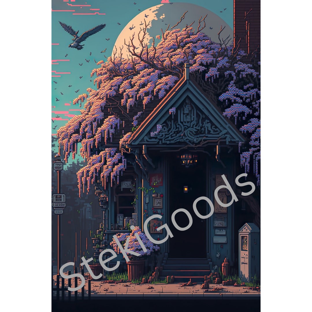 Pixel Art Printable, Asian Pixel Wall Art, Wall Decor, Gift, Present ...