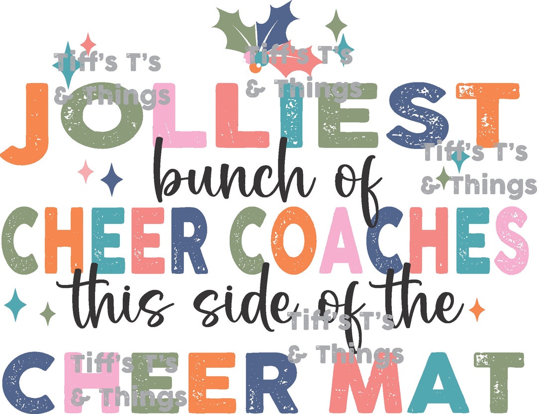 Jolliest Bunch of Cheer Coaches Png Cheer Coach Christmas - Etsy