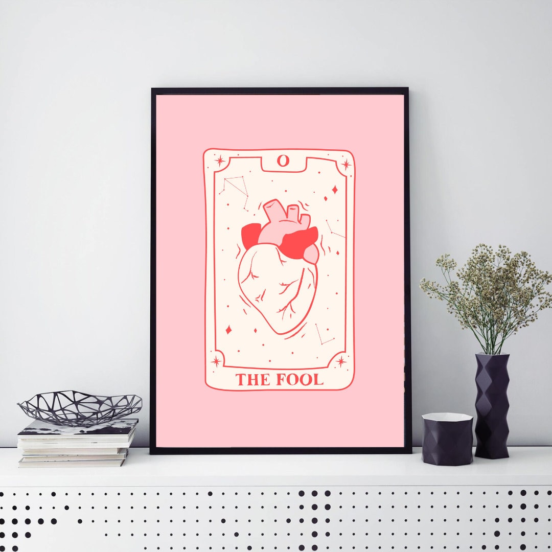 THE FOOL Card Print - Tarot Card Wall Art- Instant Digital Print Wall ...