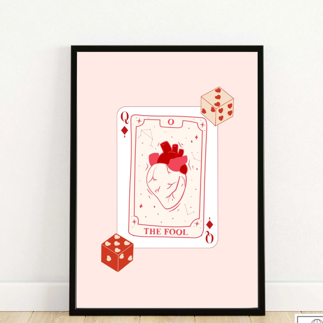 Love is a Fools Game the Fool Tarot Card Tarot Card Wall Art Zodiac ...