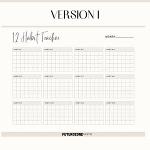 Printable Habit Tracker, Habit Tracker Template, 30 Days Habit ...