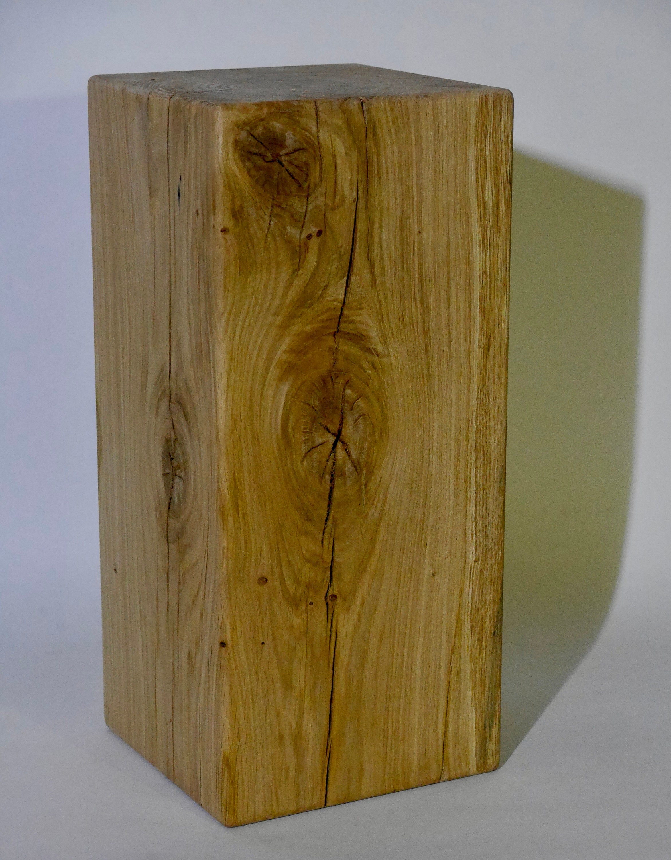 Oak Stool, Table, Plinth, Pot Stand. Solid Green Oak Blocks of Timber ...