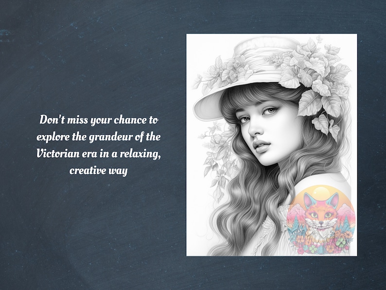 Realistic Victorian Ladies: Grayscale Coloring Book for Adults, Instant ...