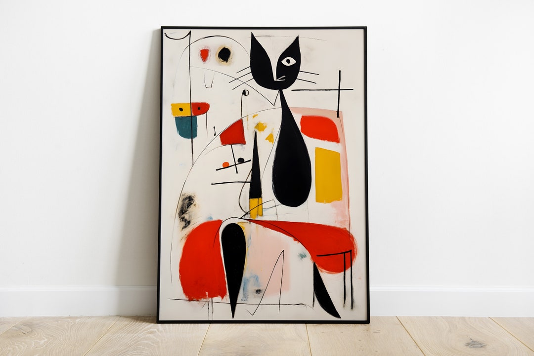 Joan Miró Woman With Cat Wall Art Print in Different Sizes Abstract ...