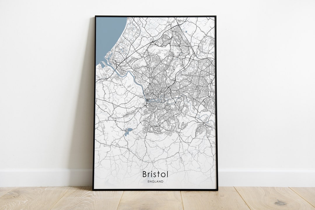 Bristol Map Print | Different Sizes and Canvas | England Travel Poster ...