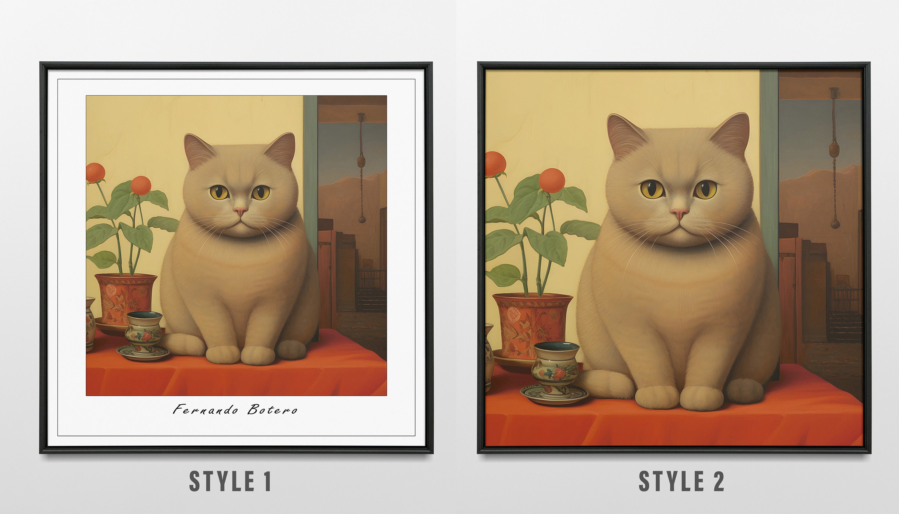 Fernando Botero Paintings Cat