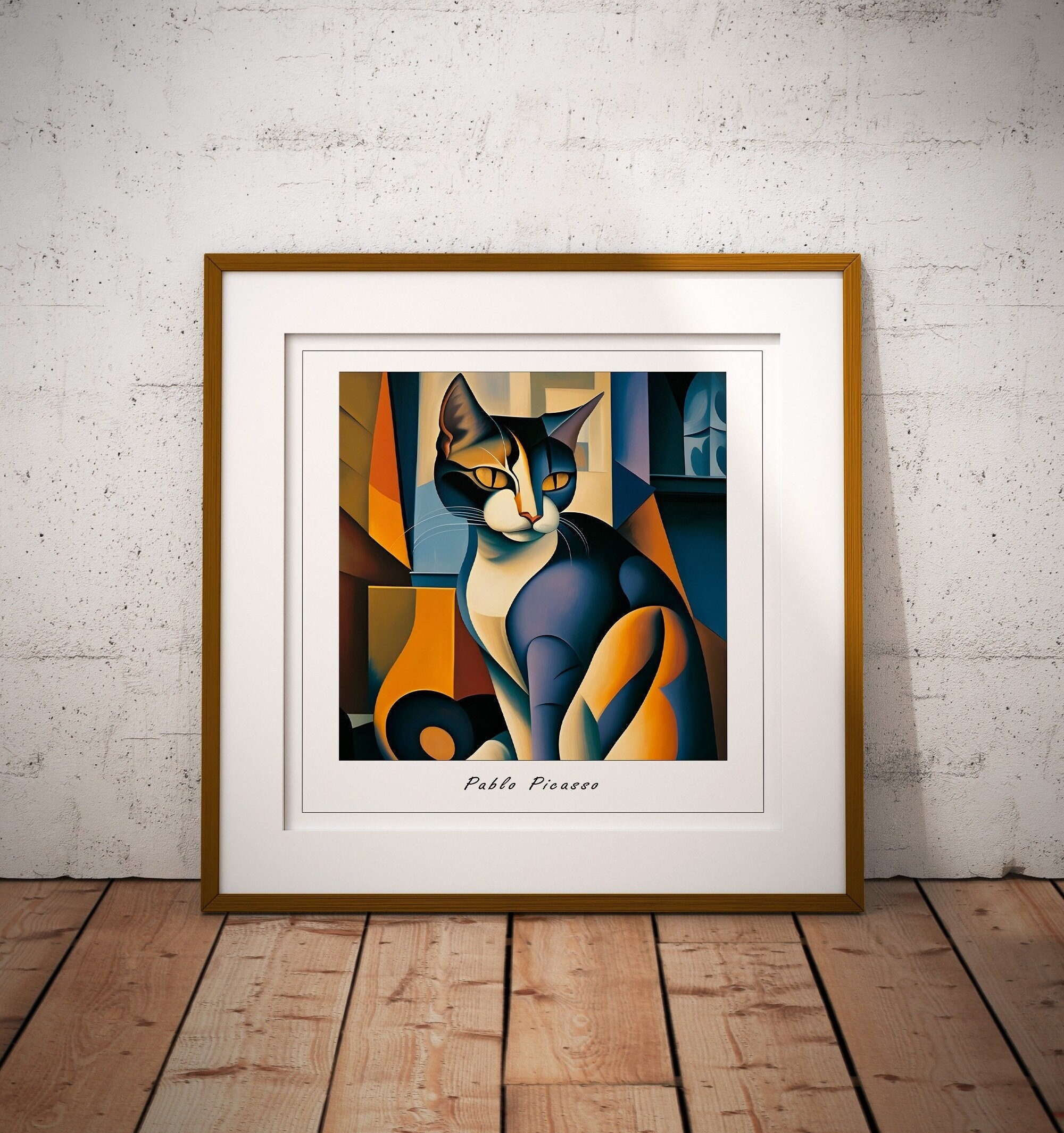 Picasso Cat Print Different Sizes Pablo Picasso Cat Canvas Art Deco Cat ...