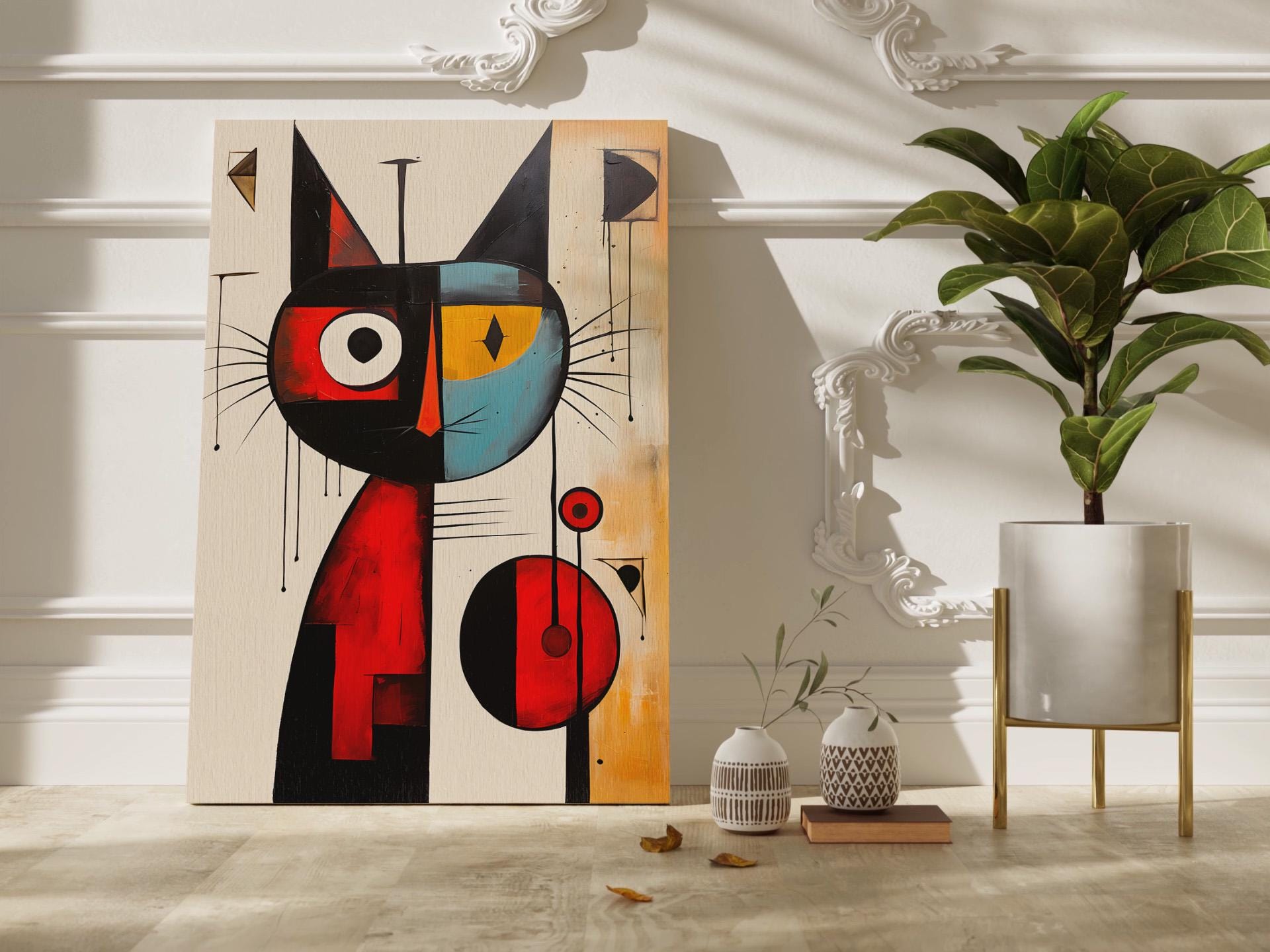 Miró Cat Print in Different Sizes and Frame Options or Canvas ...