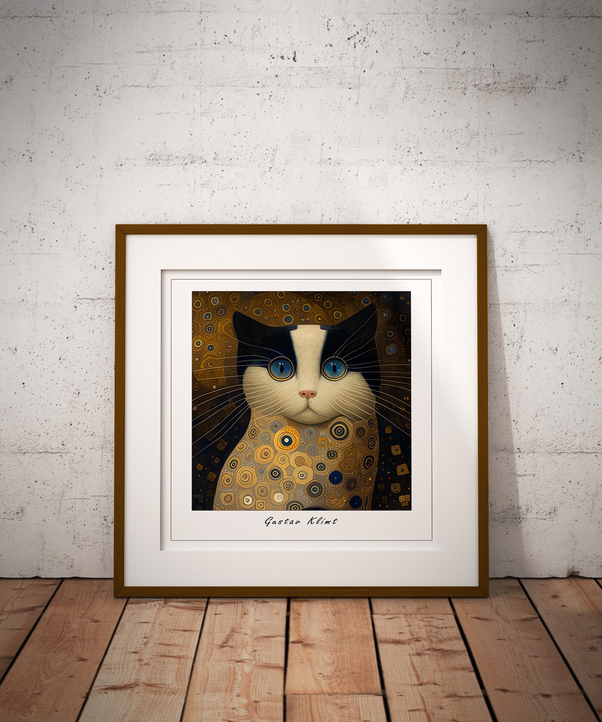 Gustav Klimt Cat Print Different Sizes and Canvas Klimt Canvas Wall Art ...