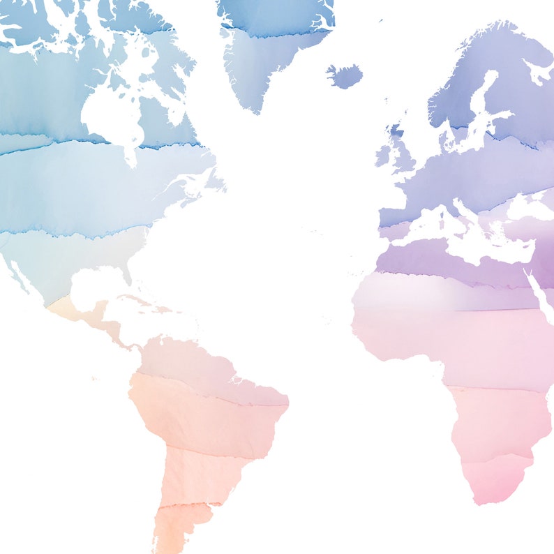 Minimalistische Weltkarte Verschiedene Größen Weltkarte Regenbogen Print Weltkarte - Etsy.de