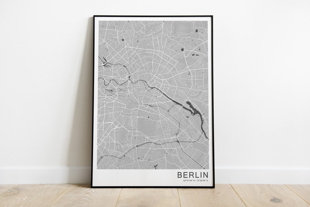 Póster de mapa turístico de Berlín / Alemania / Impresión de mapa ...
