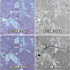 Cardiff Map Print in Different Sizes and Colors Caerdydd Cymru Travel ...