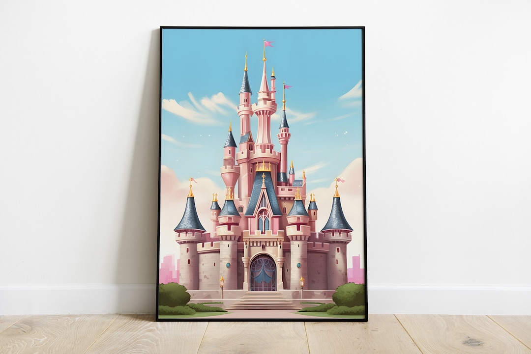 Disney Castle Print Pixar Style in Different Sizes and Canvas ...