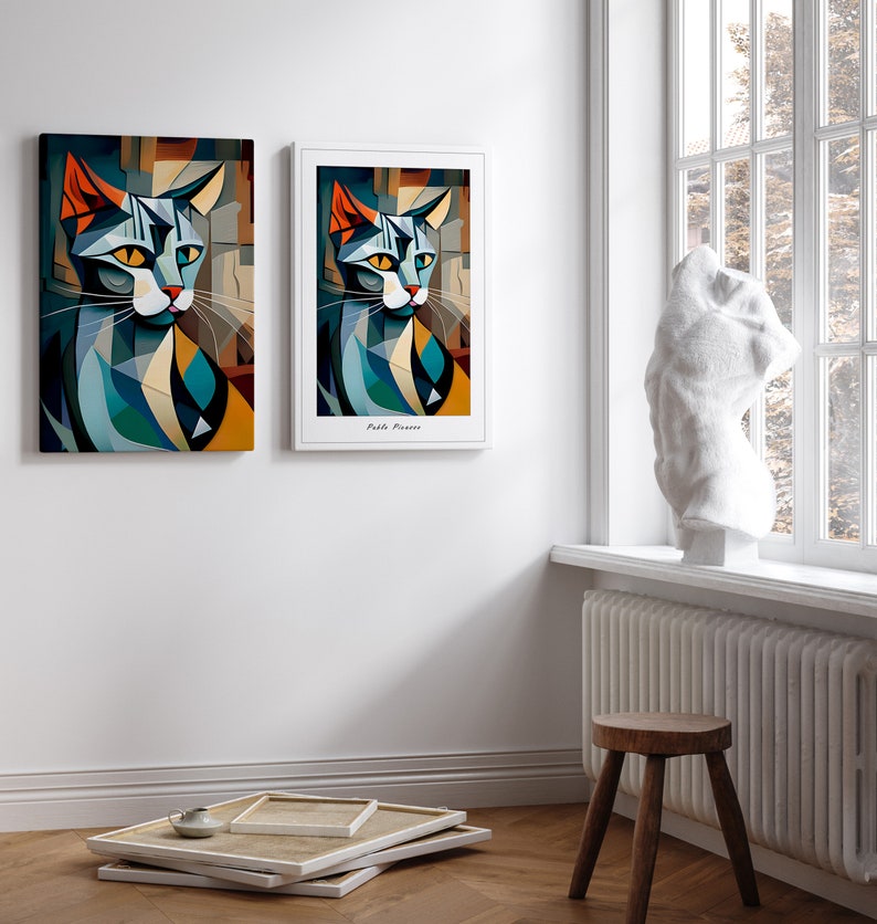 Picasso Cat Print in Different Sizes and Canvas Pablo Picasso Canvas ...