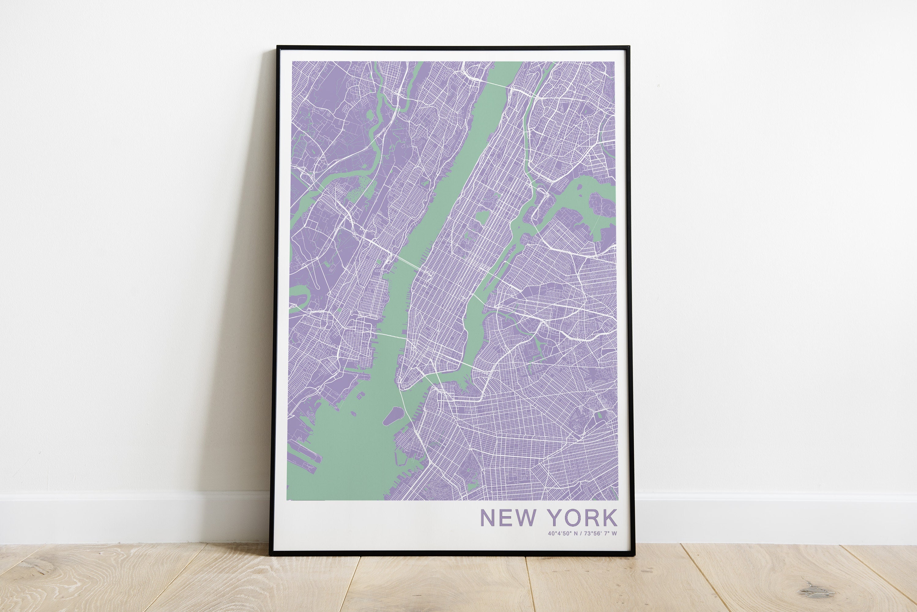 New York Print in Different Colors and Sizes | USA Travel Wall Art - Etsy