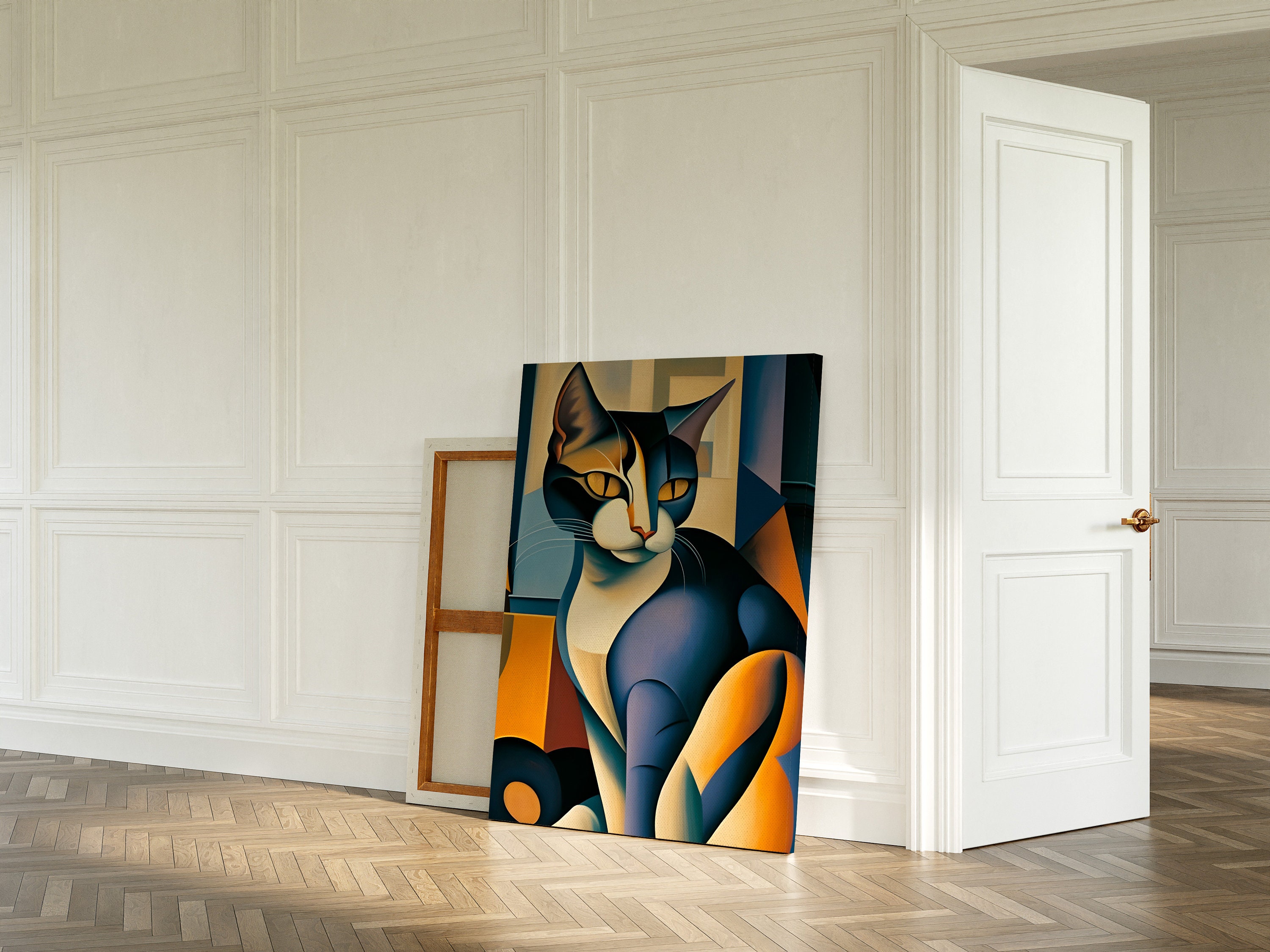 Picasso Cat Print Different Sizes Pablo Picasso Cat Canvas Art Deco Cat ...