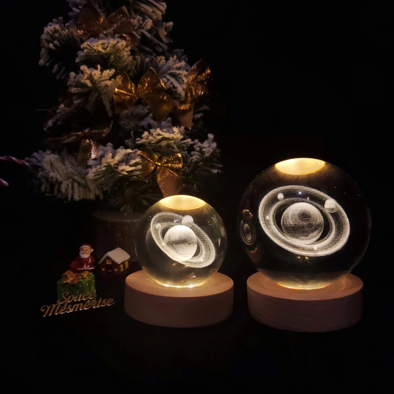 The Mesmerising Crystal Space Lamp Globe (warm Light) | Comes With Gift ...