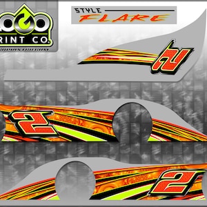Go Kart Racing Wraps, Graphics, Decals, Stickers, Numbers, Logos, FLARE ...