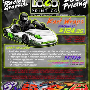 Go Kart Racing Wraps, Graphics, Decals, Stickers, Numbers, Logos ...