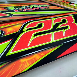 Go Kart Racing Wraps, Graphics, Decals, Stickers, Numbers, Logos, FLARE ...