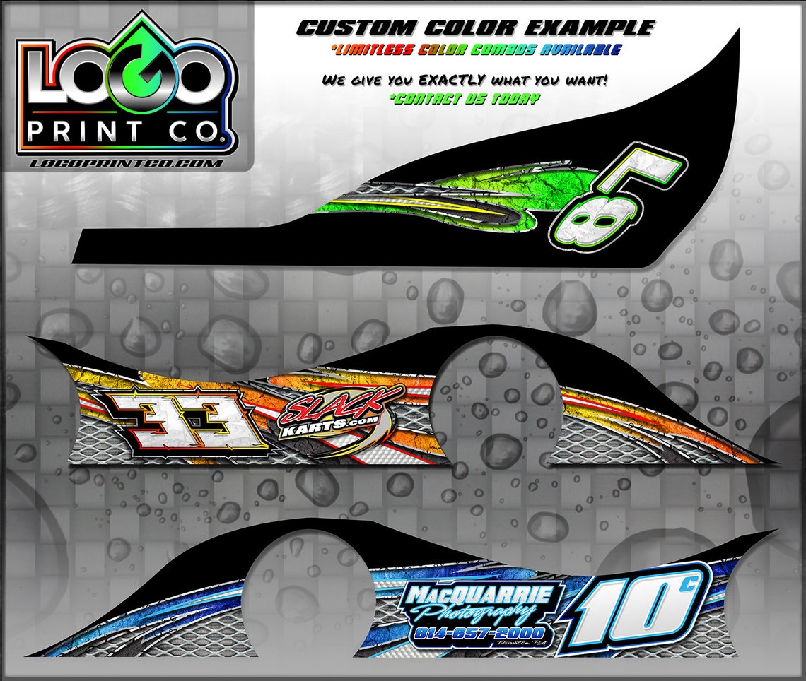 Go Kart Racing Wraps, Graphics, Decals, Stickers, Numbers, Logos ...
