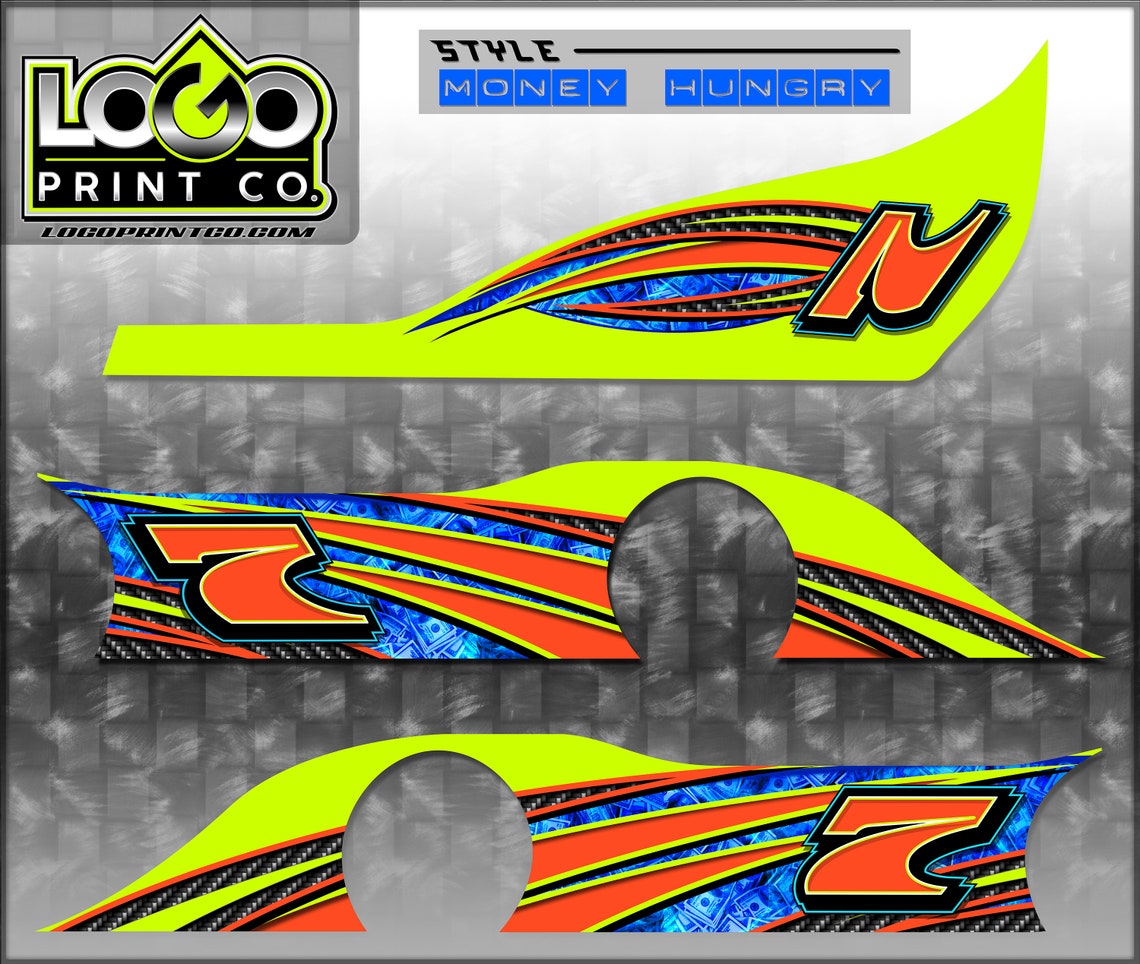 Go Kart Racing Wraps, Graphics, Decals, Stickers, Numbers, Logos, MONEY ...