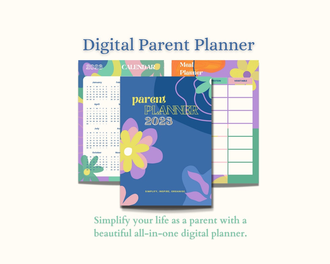 Digital Parent Planner Aesthetic, Customisable 2023 Digital Family ...