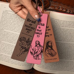 Aesthetic Leather Cute Jesus Smut Bookmark, Custom Memorial Smut Reader ...