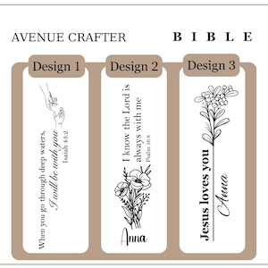 Custom Unique Cute Catholic Bible Bookmark, Personalized Printable ...