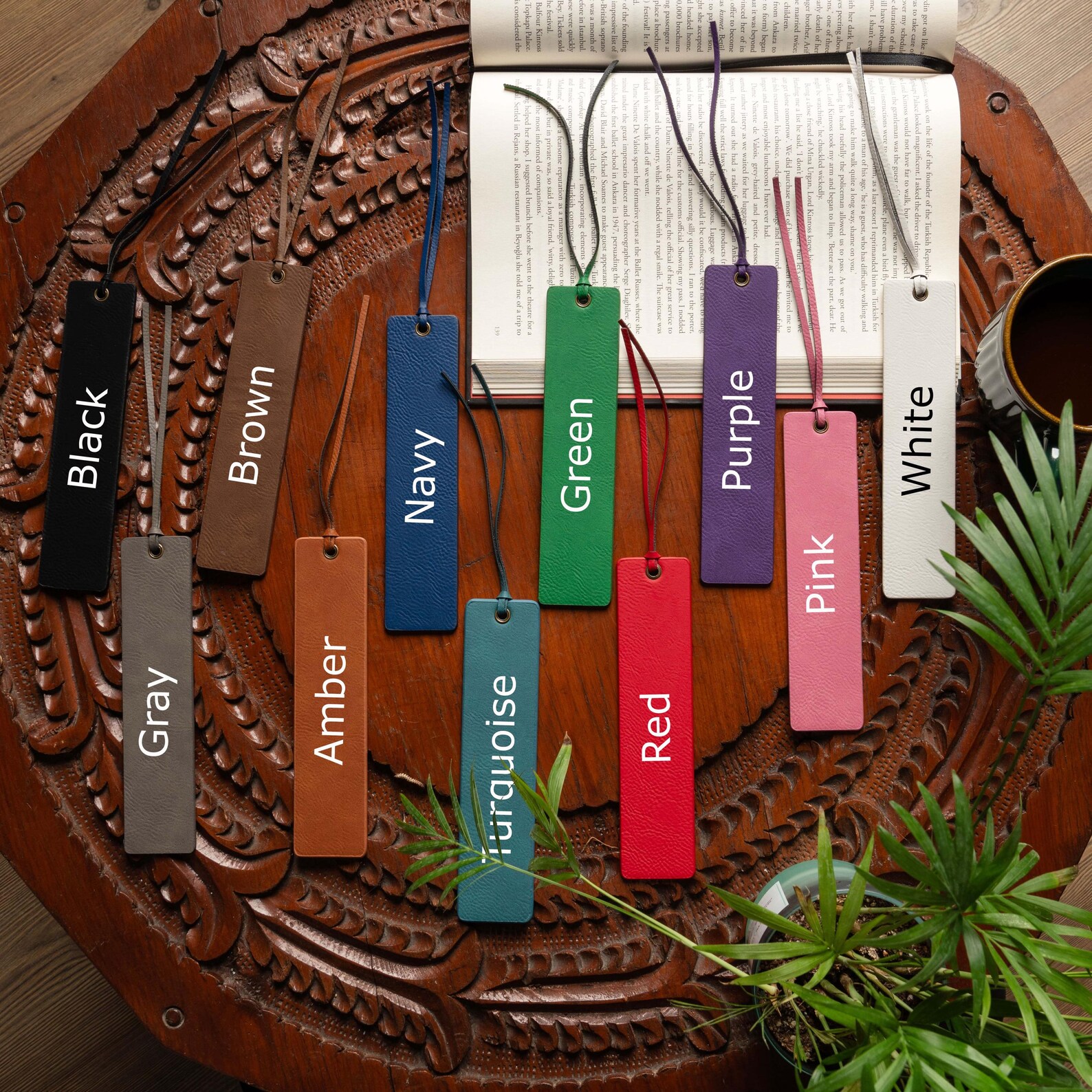 Custom Bookmark Gift for Women, Personalized Leather Bookmark, Gifts ...