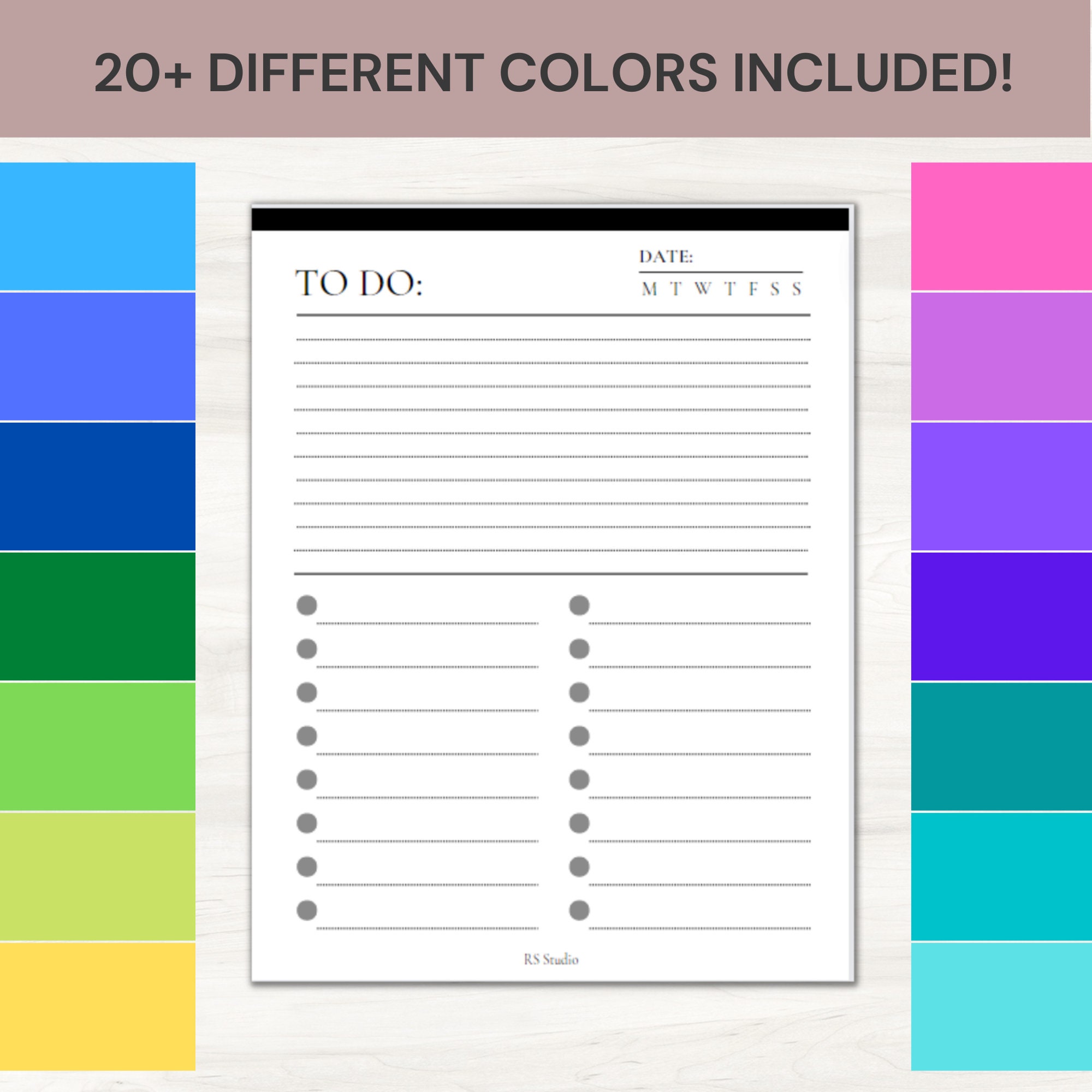 Printable to Do List Downloadable Template List Organization to Do - Etsy