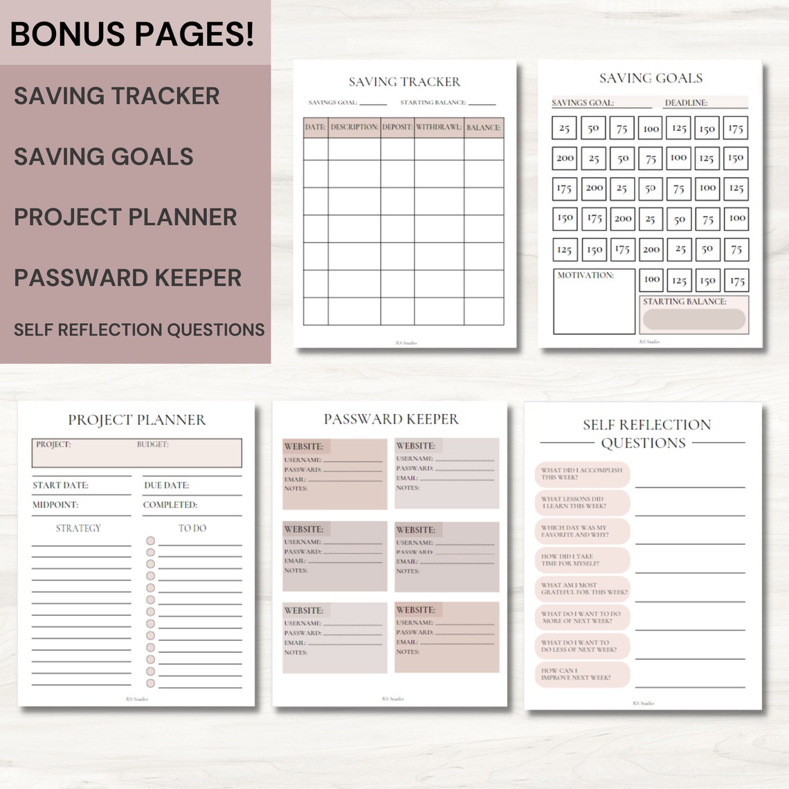 Printable Student Planner Downloadable Template Planner Study Organizer ...