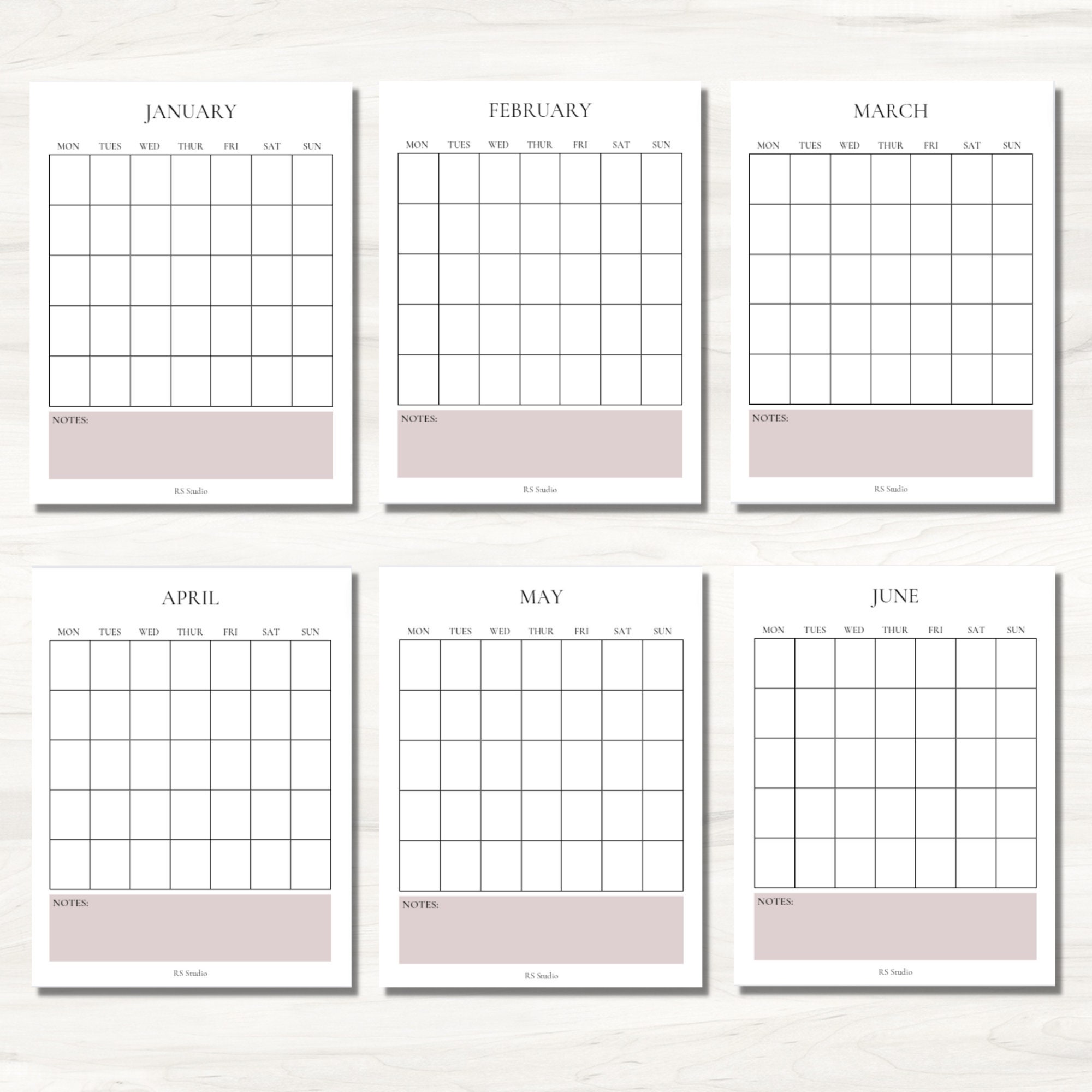 Printable Yearly Planner | Yearly Calendar | Personalized Template ...