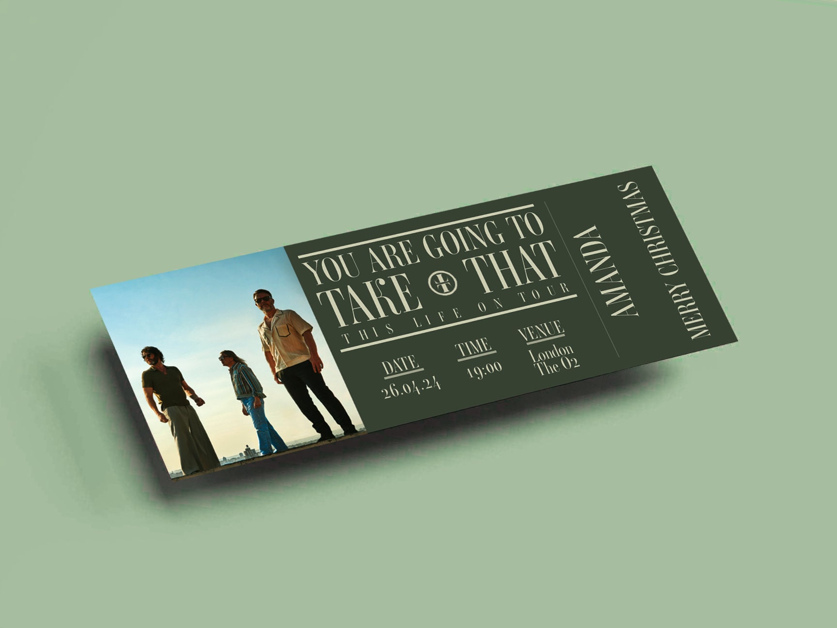 Personalized TAKE THAT Tour Gift Ticket DIGITAL - Etsy UK