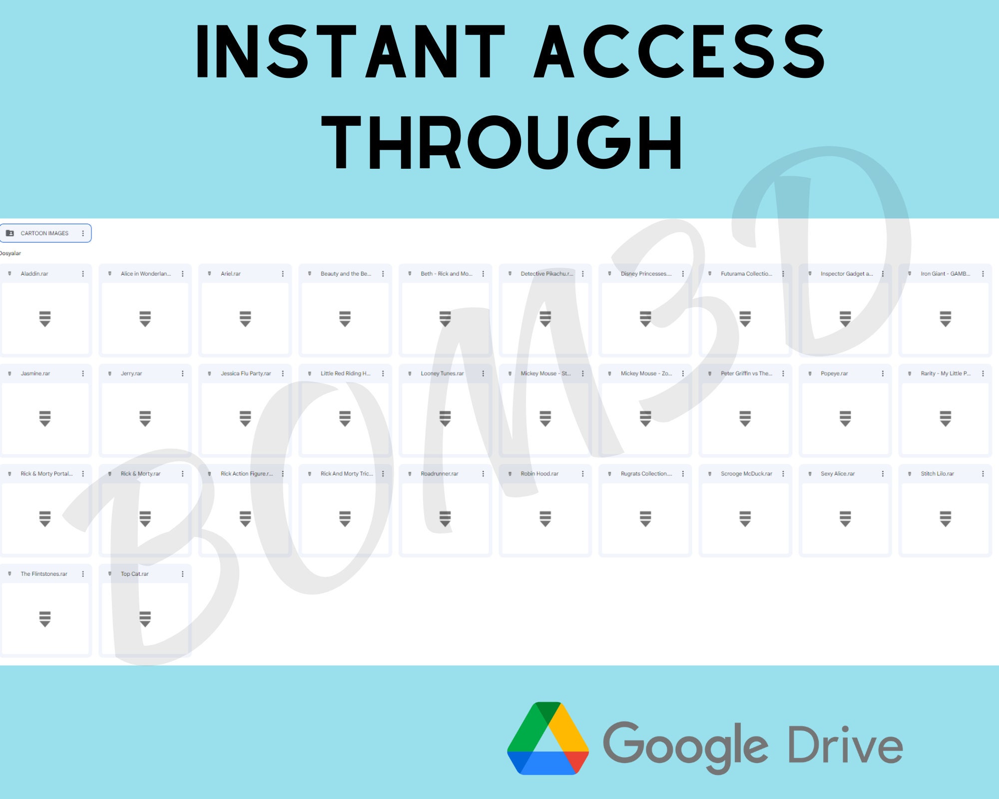 Cartoon Character Figures STL Files for 3D Printing 30 Models in A Pack ...