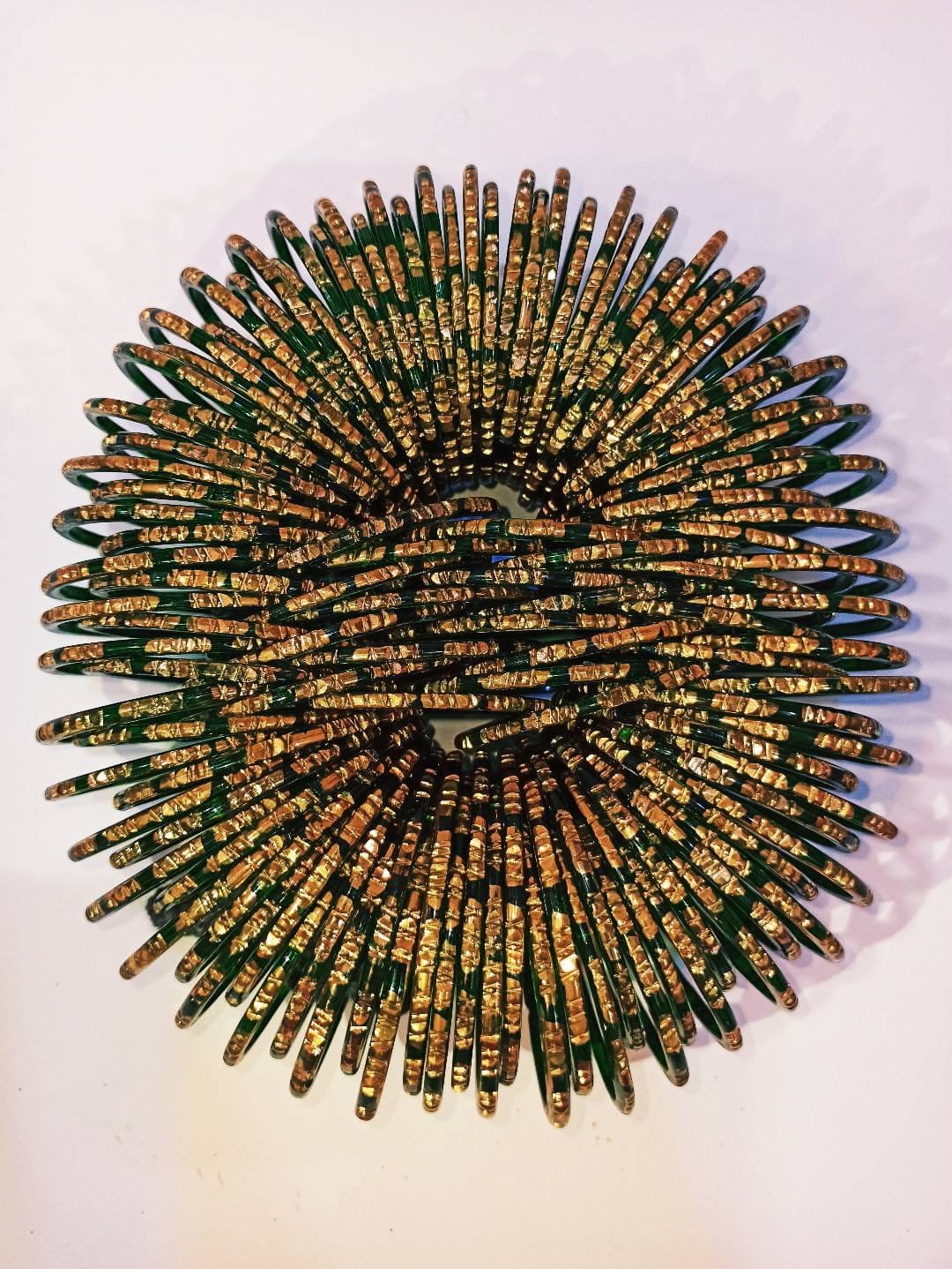 Glass Bangles / Gold Polish Glass Bangles / Cutting Glass - Etsy