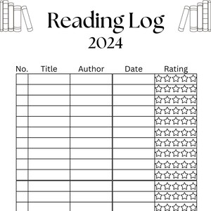 Printable 2024 Reading Tracker and Book Challenge, Reading Challenge ...
