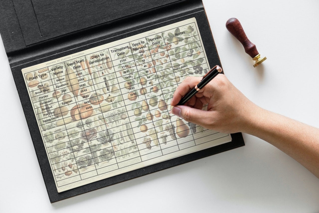 Digital Seed Tracker Printable Seed Sowing Sheet Editable Tracker Seed Sowing Tracker Garden