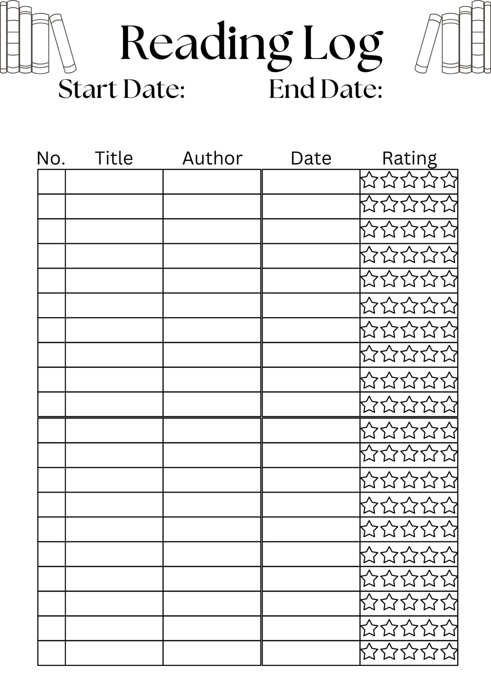 Printable Book Challenge and Reading Tracker, Reading Challenge ...