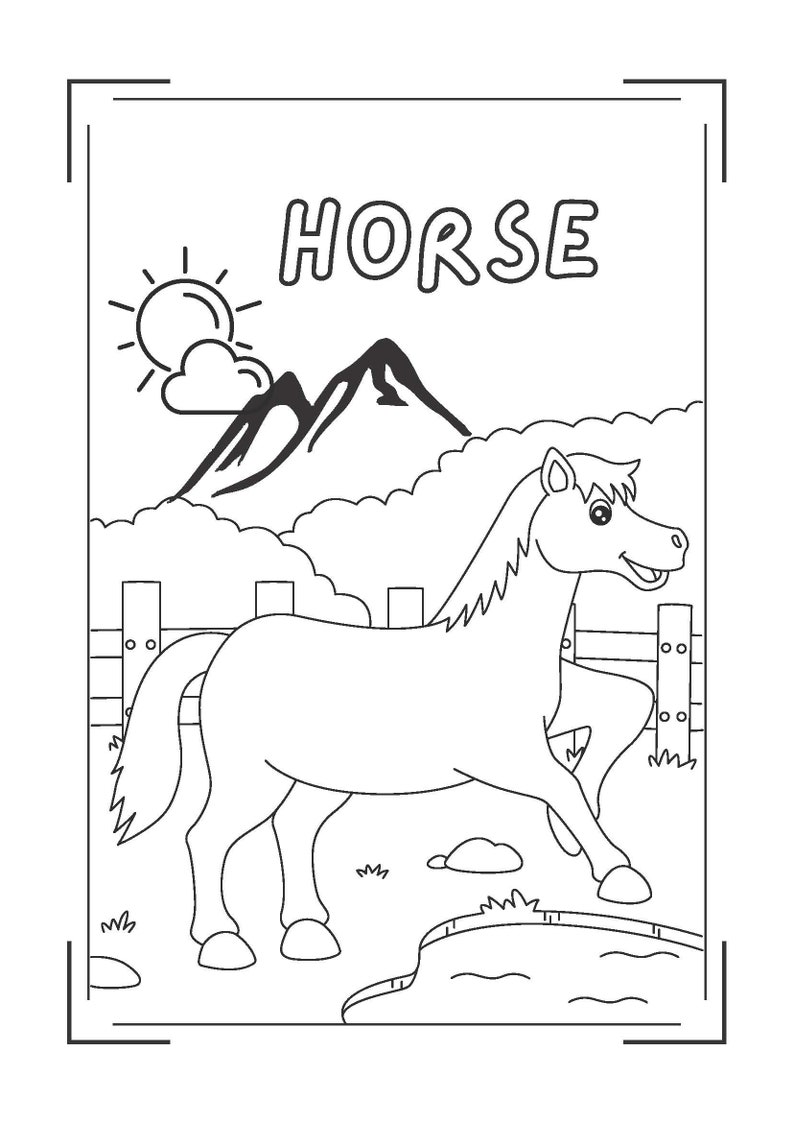 Printable Farm Colouring Pages, A4 Size Colouring Book, Children's ...