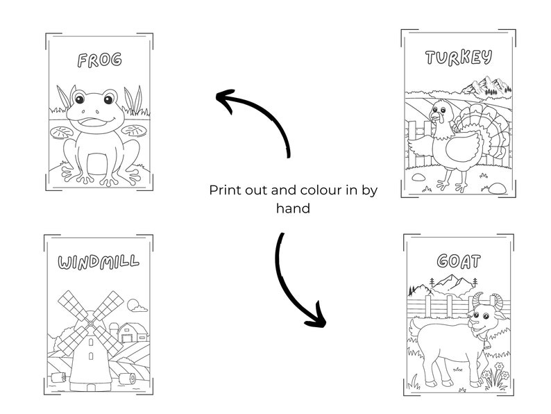 Printable Farm Colouring Pages, A4 Size Colouring Book, Children's ...