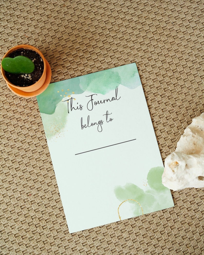 Gratitude Journal, Printable Daily Journal, Eucalyptus Design, Daily ...