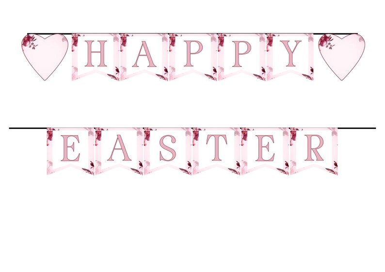 Easter Printable Banner Party Decor Sign, DIY Spring Printable Easter ...