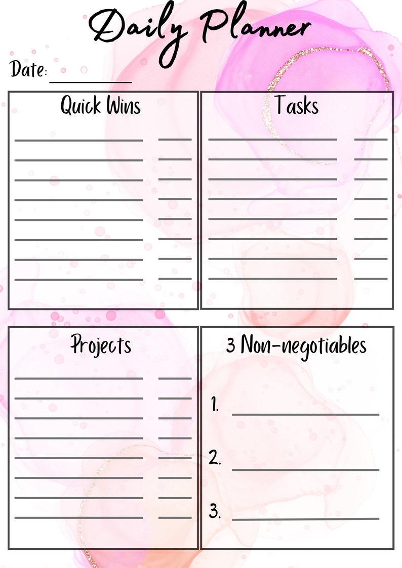 Printable Planner Priority to Do List Page Prioritisation Planner ...