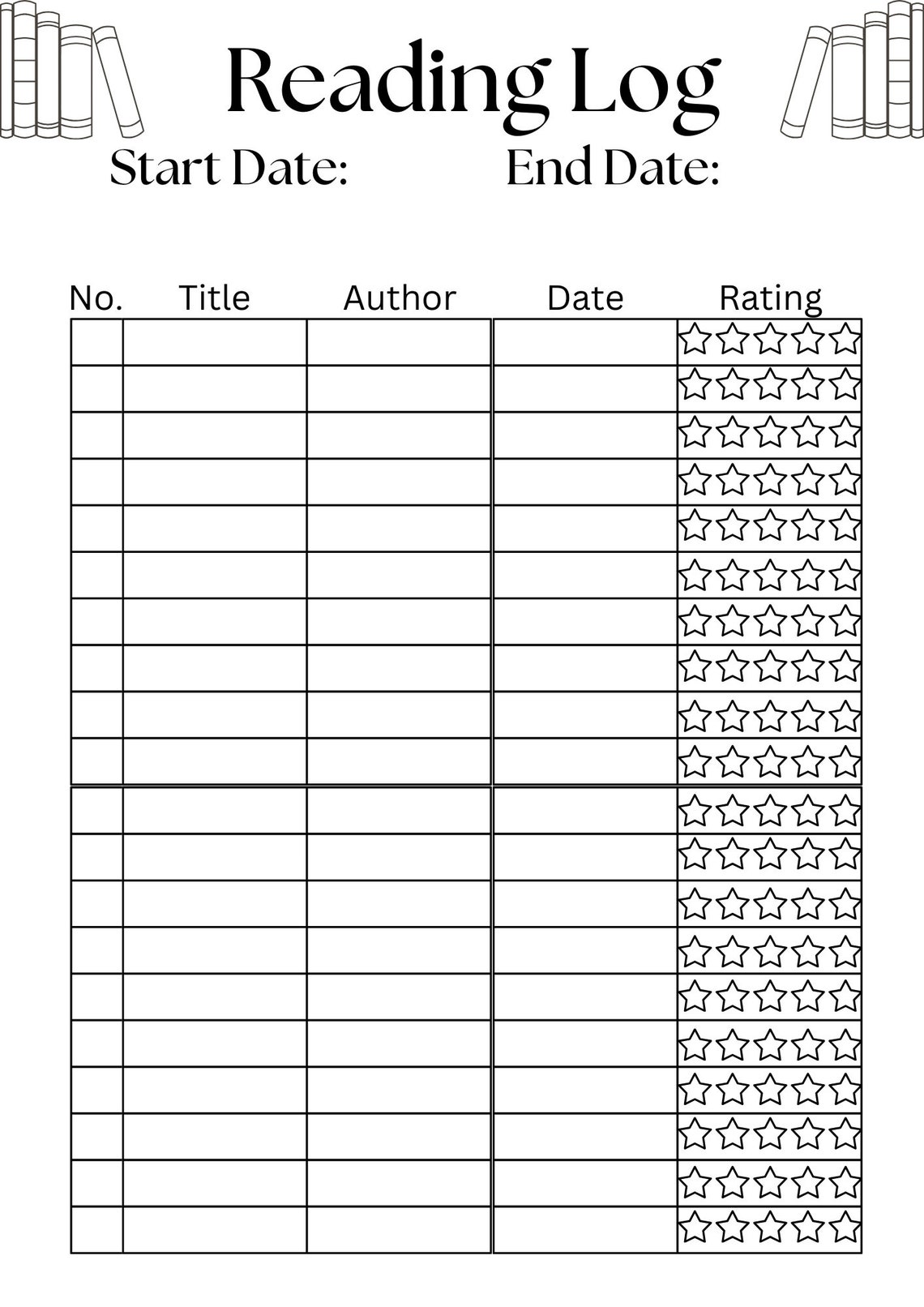 Printable Book Challenge and Reading Tracker, Reading Challenge ...