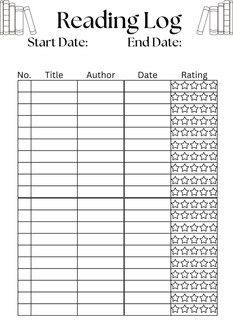 Printable Book Challenge and Reading Tracker, Reading Challenge ...
