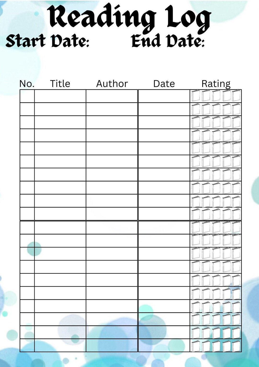 Printable Reading Tracker and Book Challenge, Reading Challenge ...